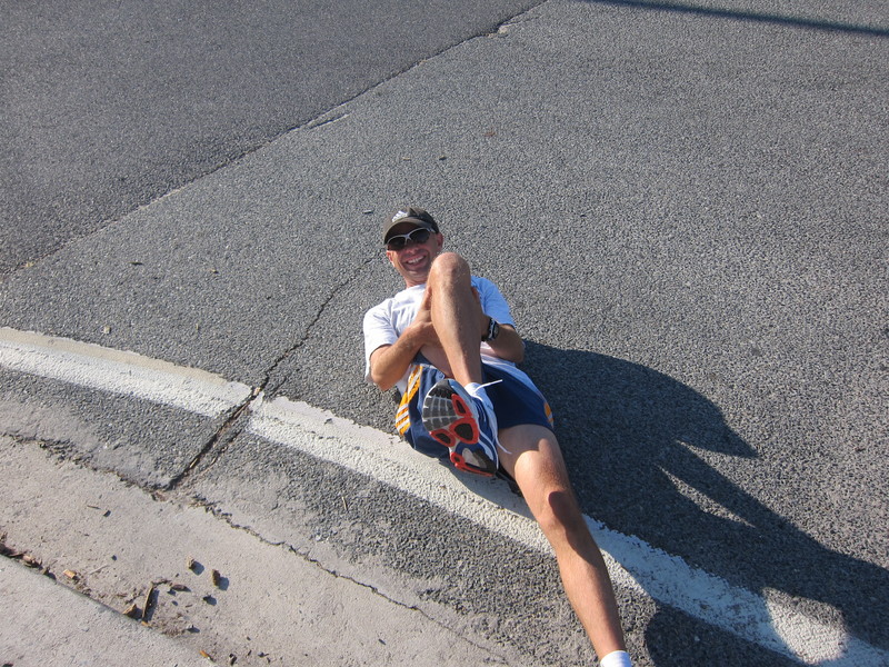 Vilardo stretches on the street then runs on the road | Cape Gazette