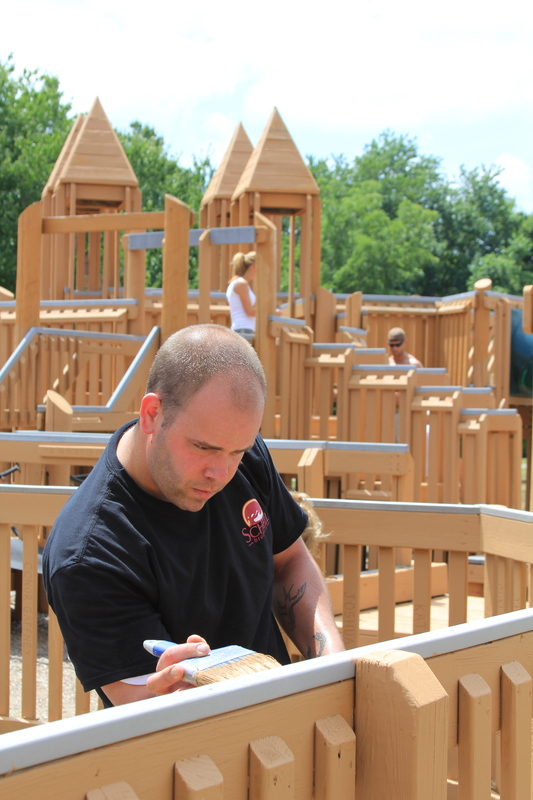 Schell Brothers at work on Shields Elementary playground | Cape Gazette