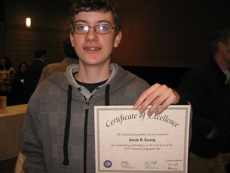 Jacob Ewing of Milton places fifth in statewide geography bee | Cape ...