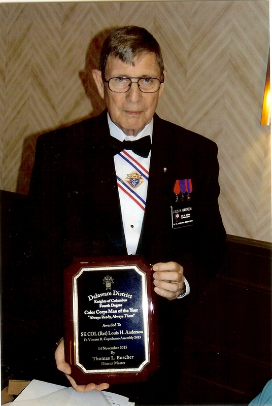 Louis Anderson named Knights of Columbus Color Corps Man of the Year ...