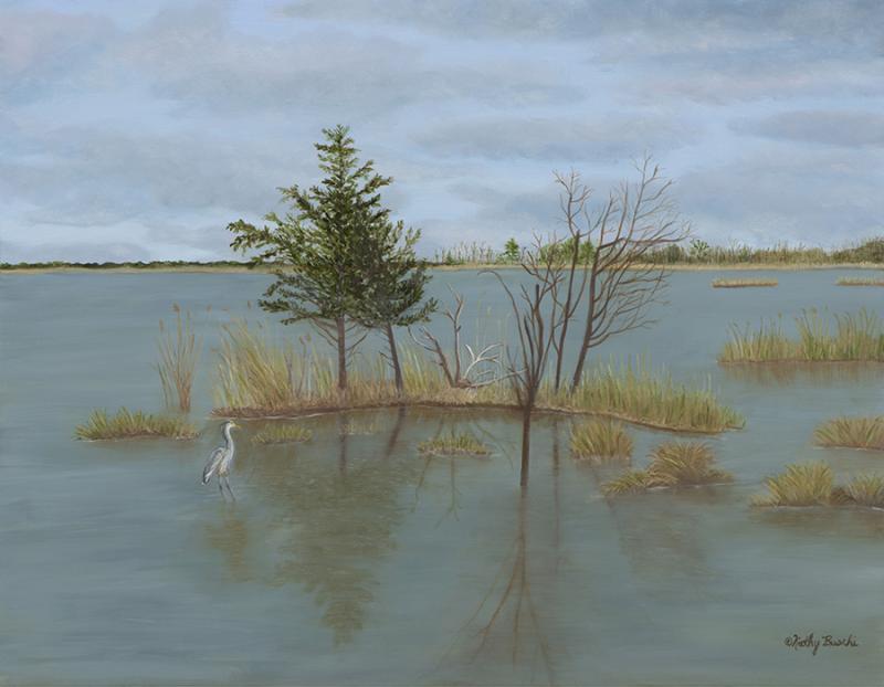 Kathy Buschi to release 'Blue Heron at Prime Hook' print May 28 | Cape ...