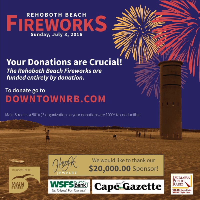 Please Contribute to the 2016 Rehoboth Beach Fireworks Fund! | Cape Gazette