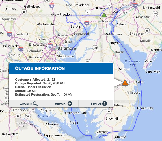 Delmarva Power And Light Outage Map | Shelly Lighting