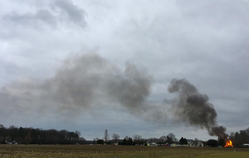 Lewes Fire Department burns down house, eyesore on Route 24 | Cape Gazette