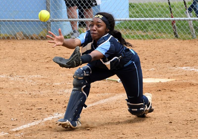 Softball Players Diving