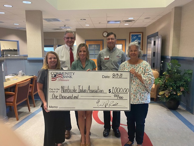 Community Bank donates to Nanticoke Indian Powwow | Cape Gazette