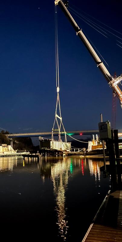 A really big crane will lift swing bridge | Cape Gazette