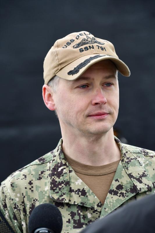 Bidens take part in USS Delaware commission | Cape Gazette