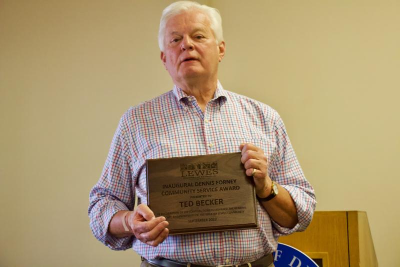 Ted Becker receives inaugural Dennis Forney Community Service Award ...