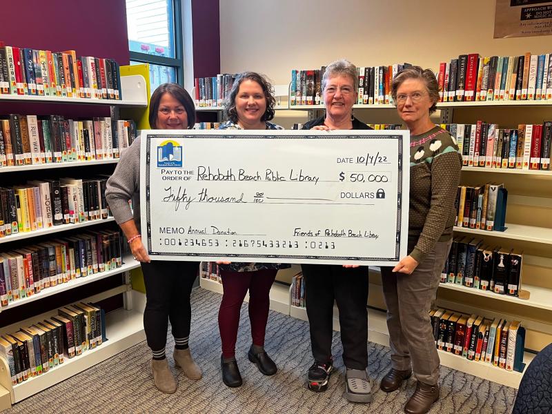 Friends of the Rehoboth Beach library present $50K check | Cape Gazette