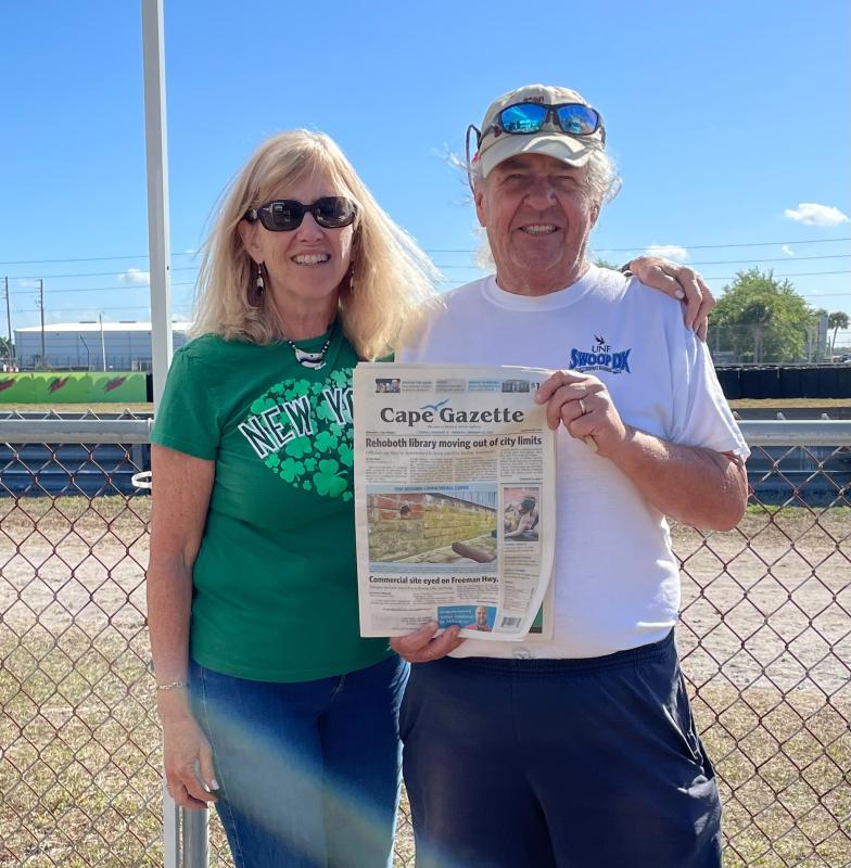 Reading the Cape Gazette at Sebring International Raceway | Cape Gazette