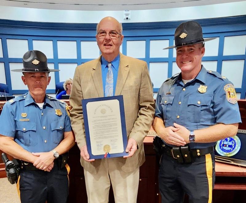 Sussex council presents proclamation to DSP | Cape Gazette