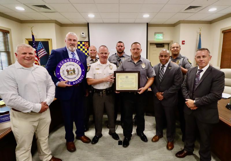 Lewes police honored for accreditation | Cape Gazette